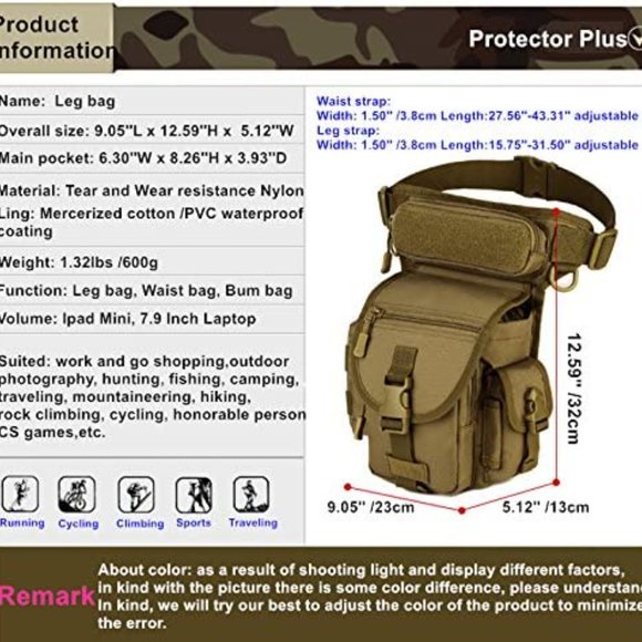 Bags | Tactical Drop Leg Bag Military Fanny Tool Thigh Pack Molle Panel ...